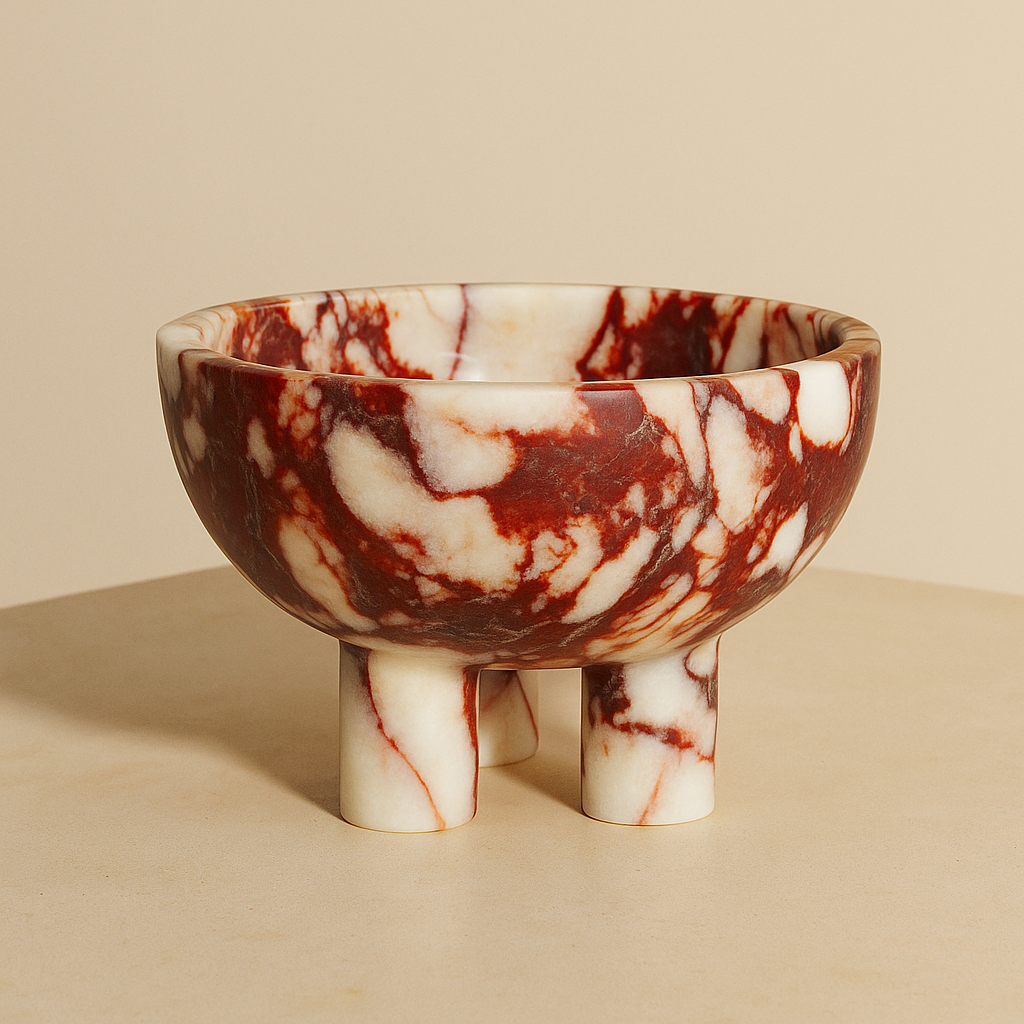Calacatta Red Trio Leg Bowl – Lithos